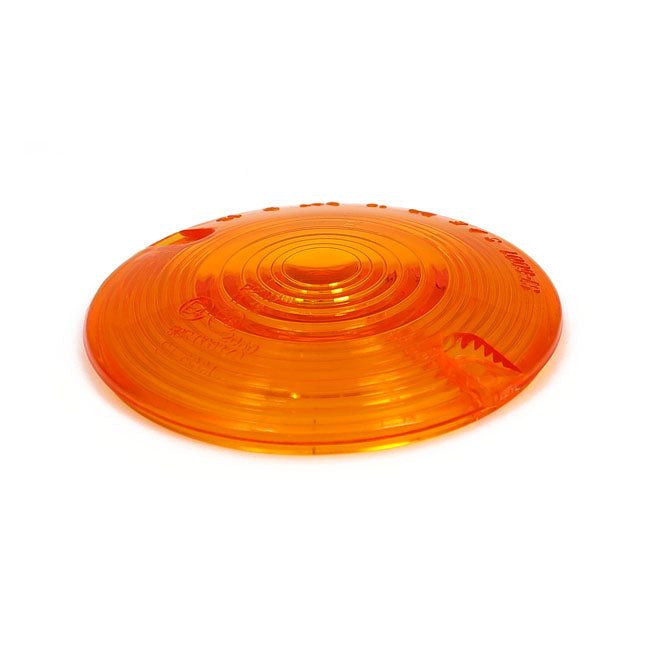 Replacement turn signal lens. Flat lens. Amber - 86-23 H-D (with flat ...