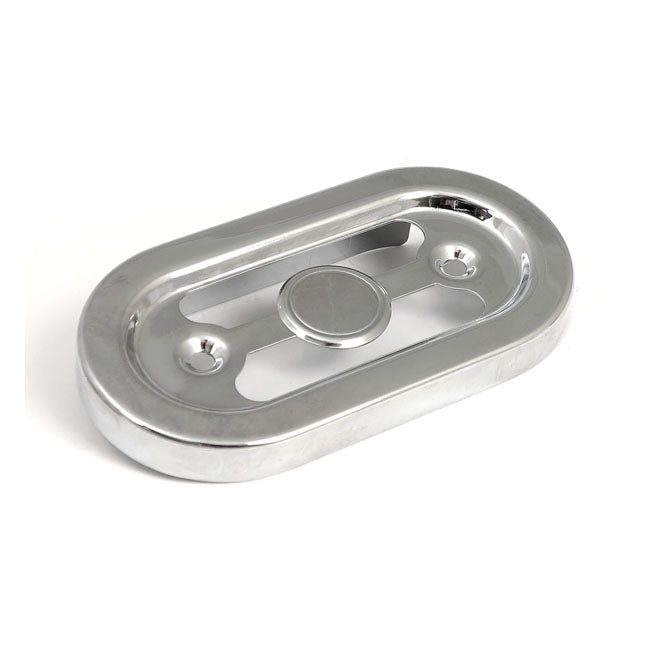 Voltage regulator/rectifier cover. Chrome - 91-03 Dyna (NU ...