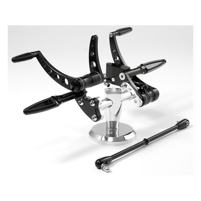 K-Tech, Classic Style forward controls. Black - 00-17 Softail with cus ...