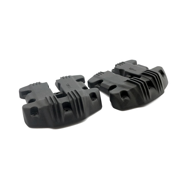 EMD, 'Ribbed Style' rocker cover set. Black - 18-23 Softail; 17-23 Tou ...