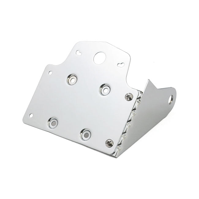 Side mount license plate bracket. Chrome - Universal – Roadside Repair Shop