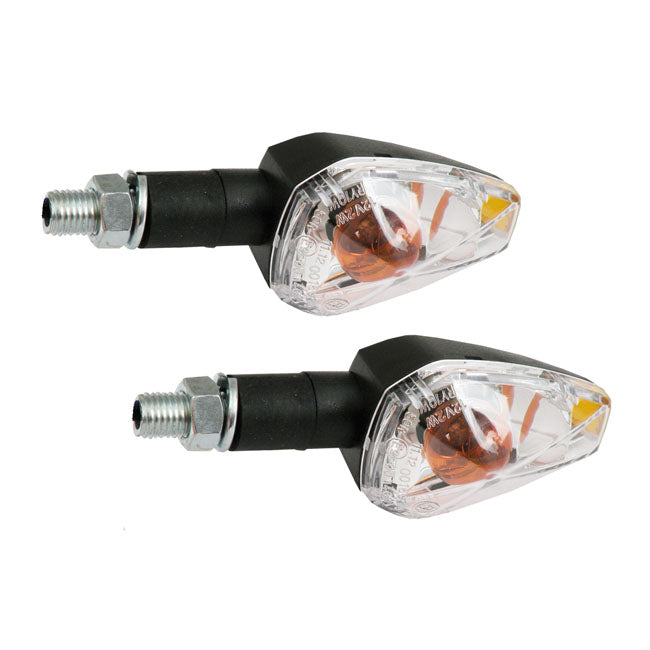 Big Peak turn signal set, 20mm stem. Black - – Roadside Repair Shop