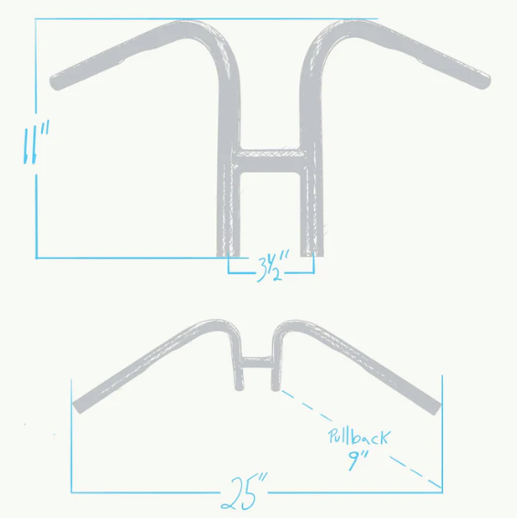 Lowbrow 11" rise Rabbit Ears handlebars – roadsiderepairshop