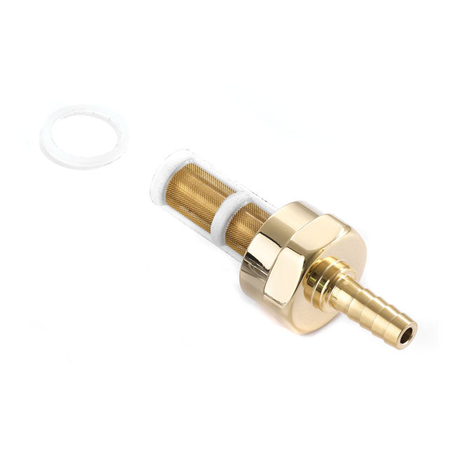 K-Tech brass M22x1 custom fuel line fitting polished – roadsiderepairshop