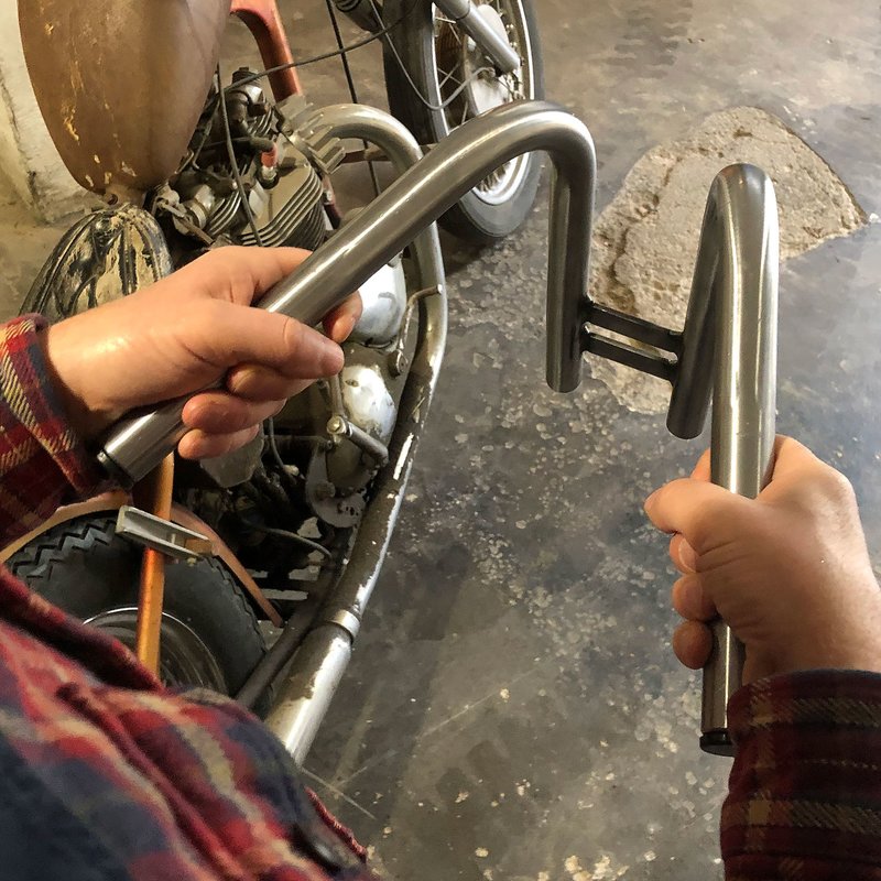 Rabbit Ear handlebars Vintage Chopper Style raw super narrow ...